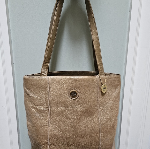The Sak | Bags | The Sak Original Gold Pebbled Leather Tote Shoulder ...